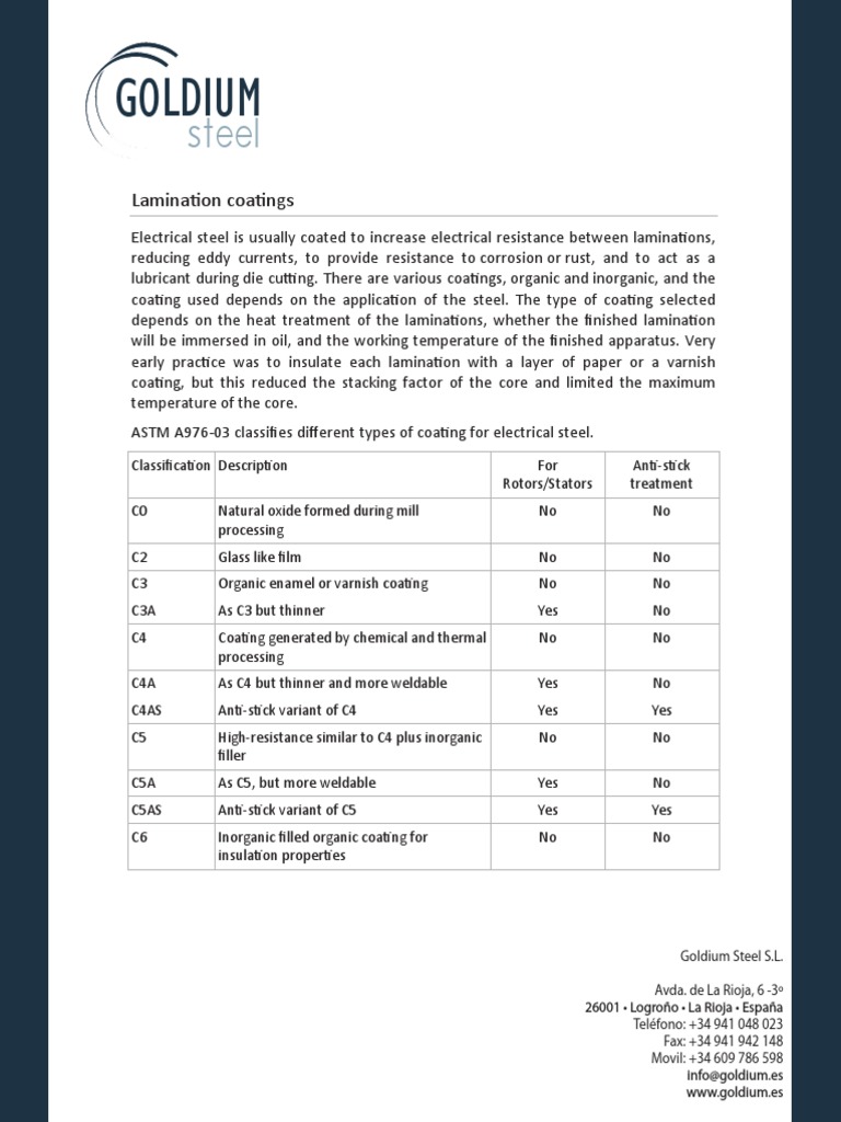 Goldium Steel Lamination CRNGO CRGO | PDF | Materials | Building ...