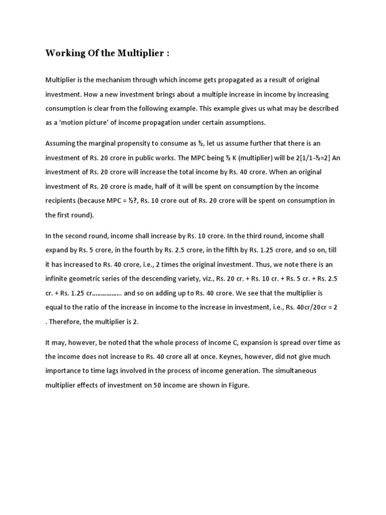 Working of The Multiplier | PDF