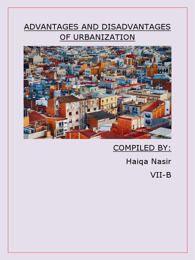 Urbanization: Pros and Cons Explained | PDF | Urbanization | Surface Runoff