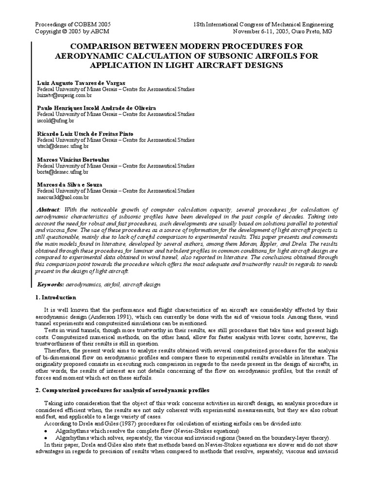 Aerodynamic Calculation of Subsonic Airfoils - FINAL PDF | PDF | Boundary Layer | Airfoil