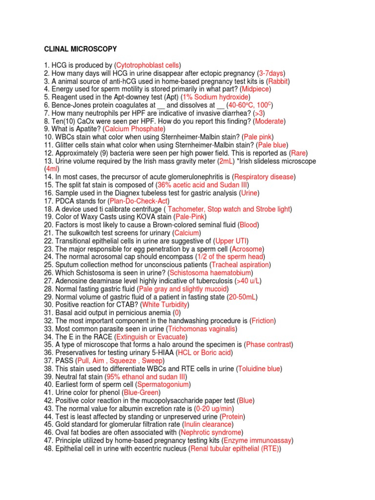 Recalls Compilation of CLINICAL MICROS | PDF | Urine | Medical Specialties