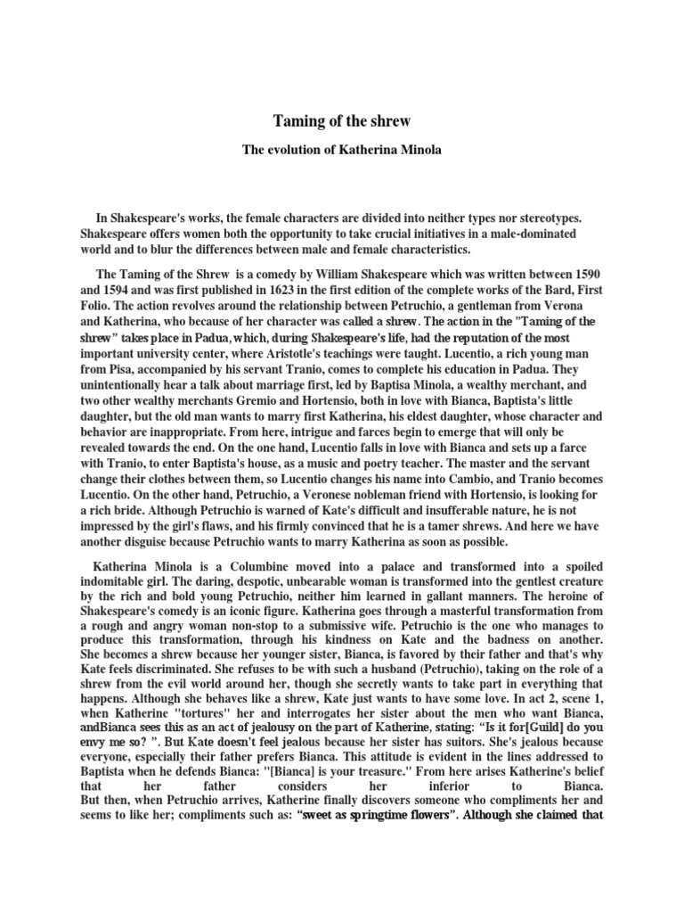 Taming of The Shrew 4 | PDF | The Taming Of The Shrew