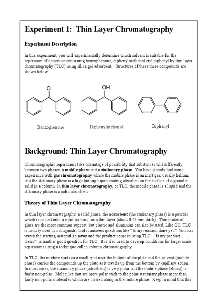 TLC PDF | PDF | Thin Layer Chromatography | Elution