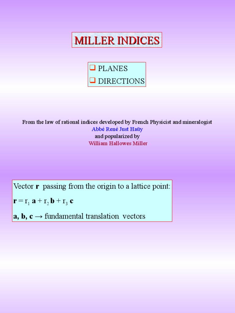 Miller Indices | PDF | Euclid | Euclidean Geometry