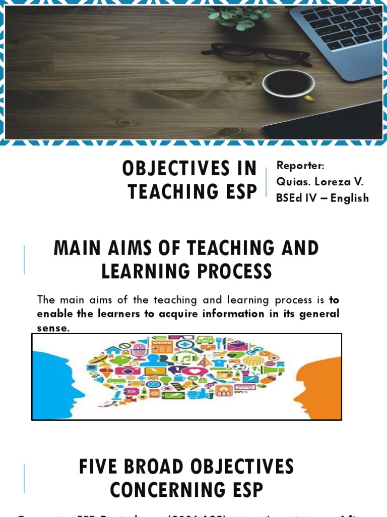Objectives In Teaching Esp Pdf