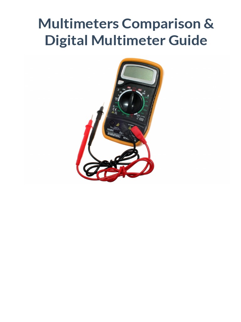 Multimeters Comparison & Digital Multimeter Guide PDF | PDF | Voltage ...
