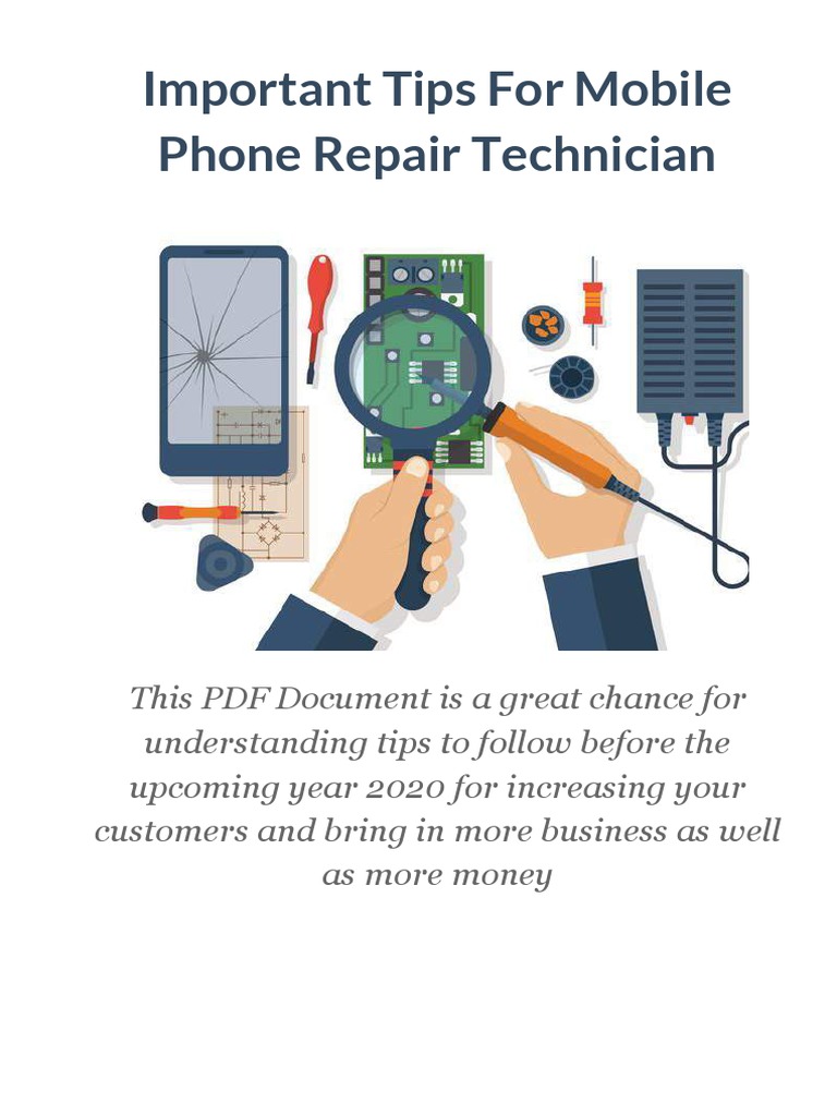Important Tips For Mobile Phone Repair Technician. - Compressed | PDF ...