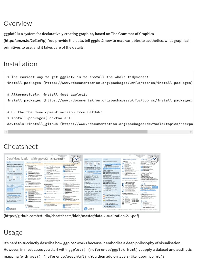 Create Elegant Data Visualisations Using The Grammar of Graphics - Ggplot2 | PDF | Cognition ...