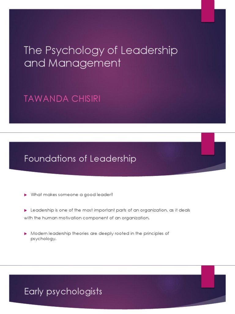 Psychology of Leadership | PDF | Psychodynamics | Behaviorism