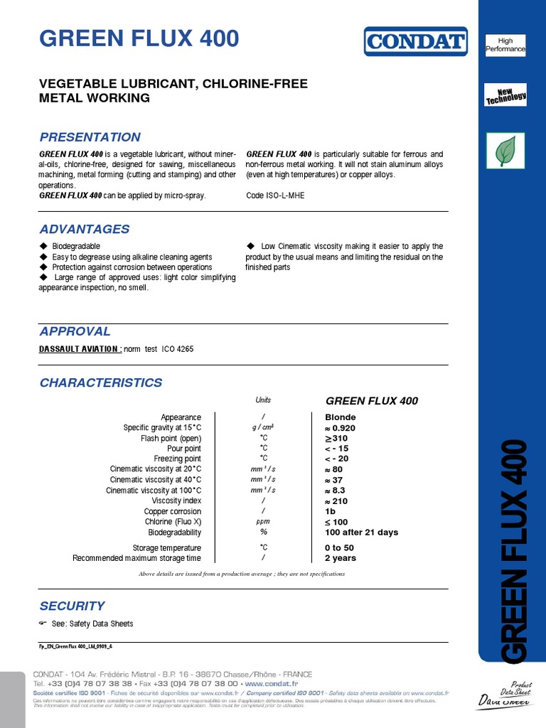 FP - EN - GreenFlux 400 - LM - 0909 - 4 | PDF | Metals | Metalworking