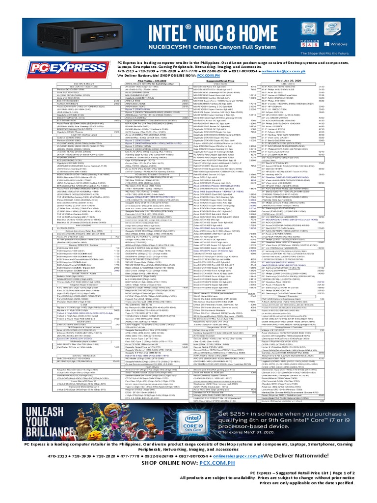 PC Express Price List Overview | PDF | Desktop Computer | Personal ...