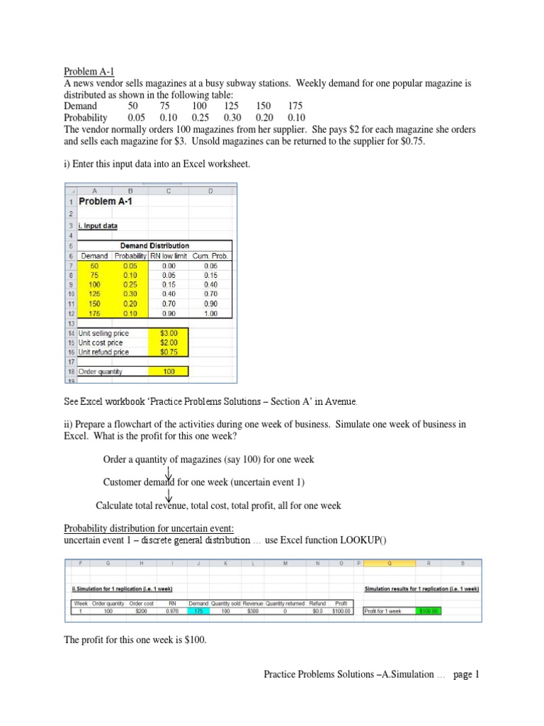 Simquick Excersi #2 Solution | PDF | Simulation | Probability Distribution