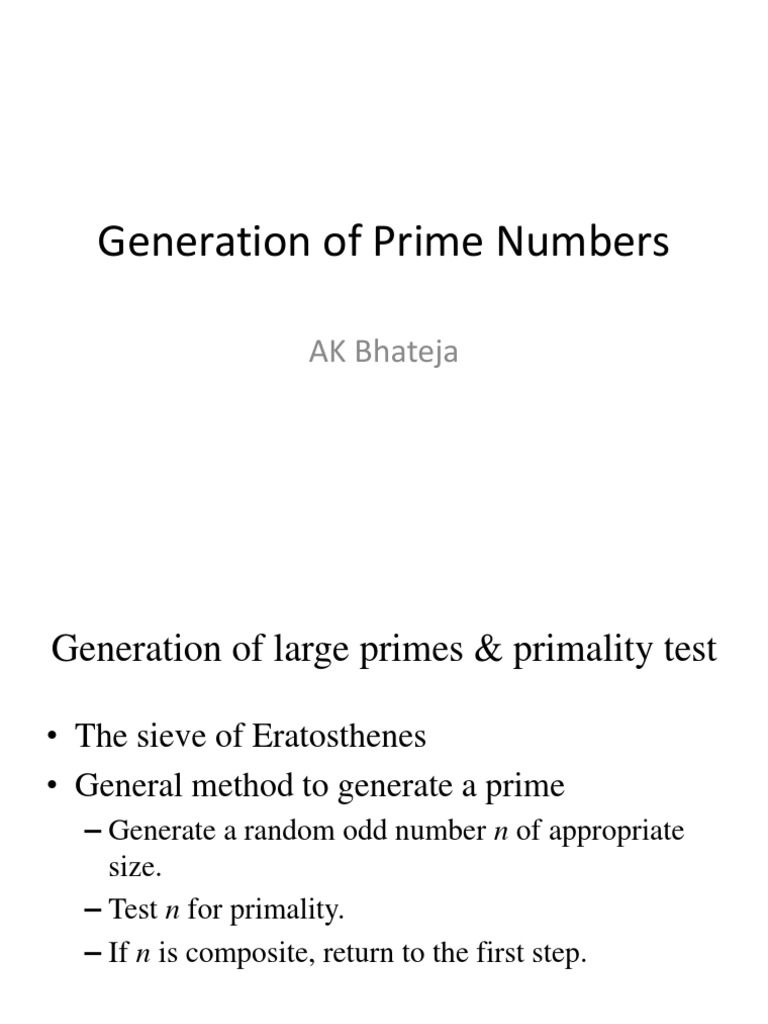 Prime Number Generation PDF | PDF | Prime Number | Combinatorics