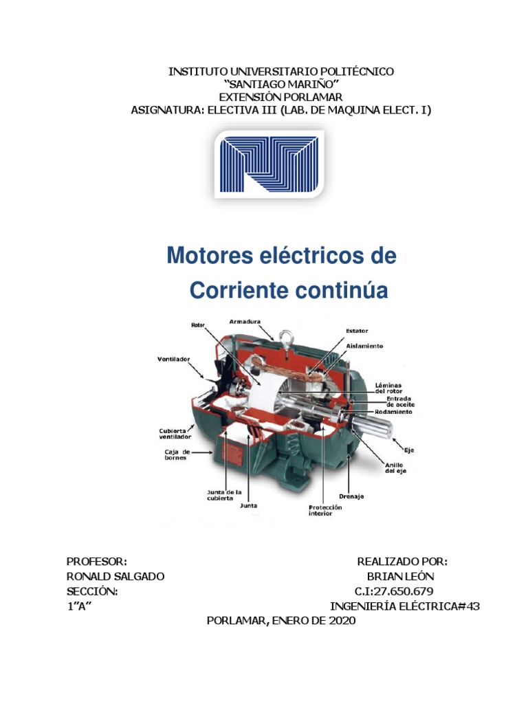 Motores de Corriente Continua | PDF | Motor eléctrico | Corriente eléctrica