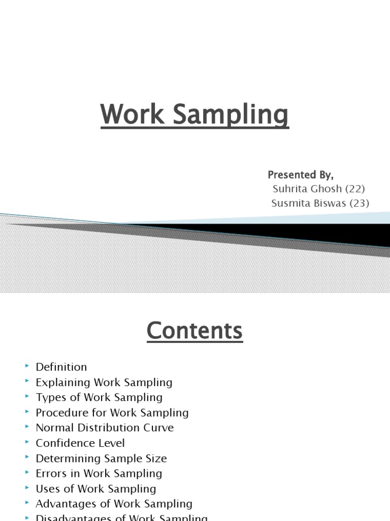 Understanding Work Sampling Methods | PDF | Confidence Interval | Sample Size Determination