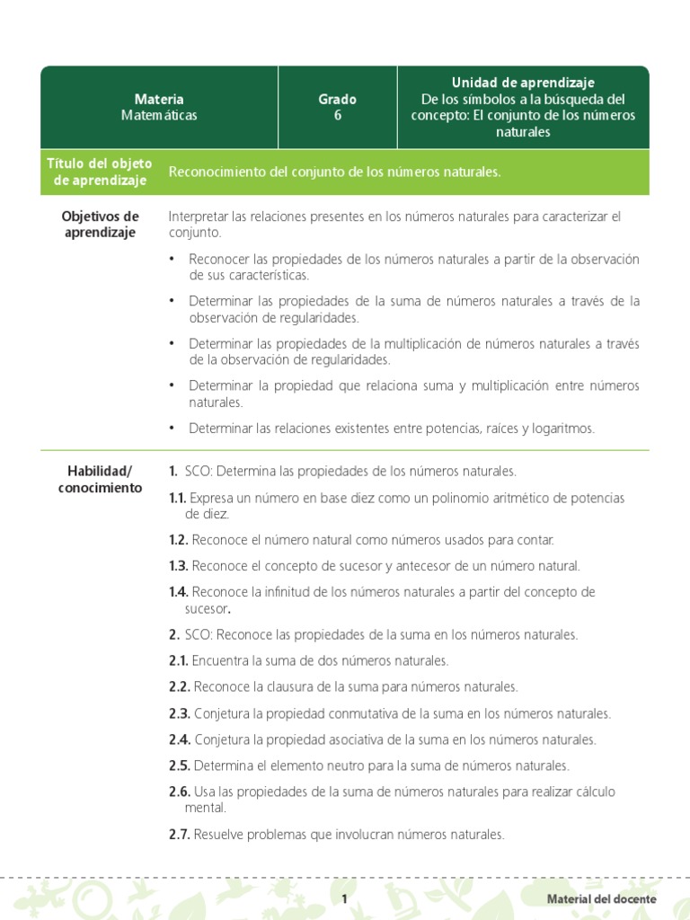 MG M G06 U01 L02 PDF | PDF | Número natural | Exponenciación