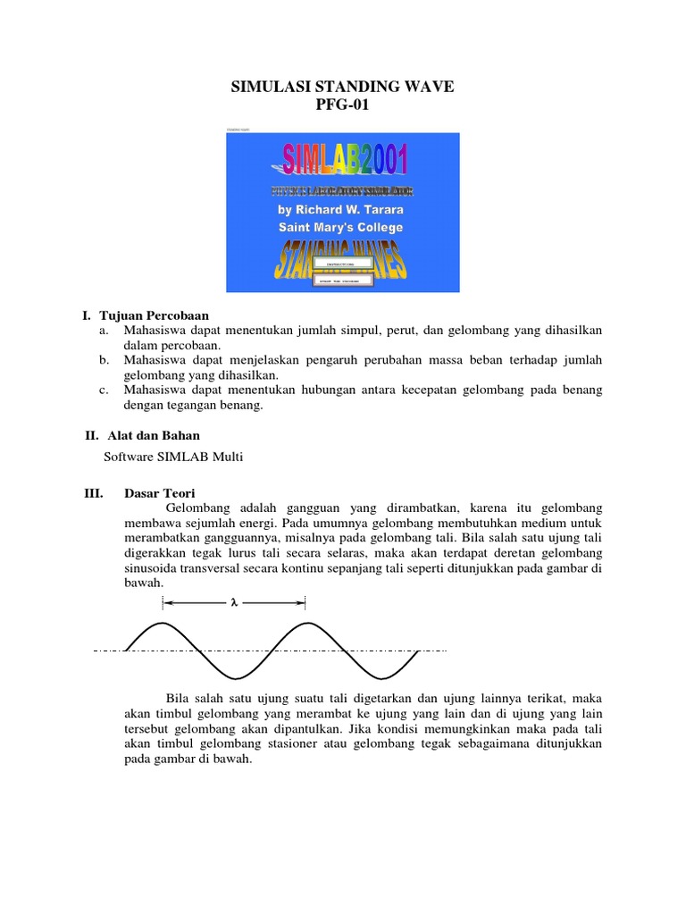 Modul SIMULASI STANDING WAVE | PDF