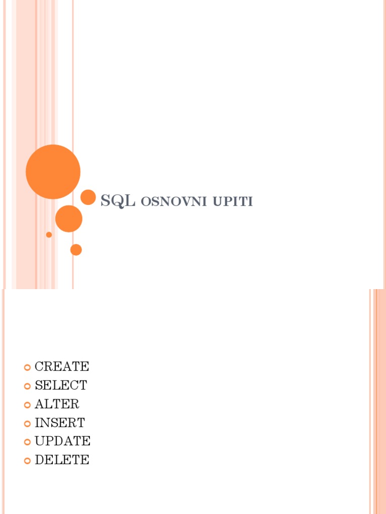 SQL Osnovni Upiti | PDF