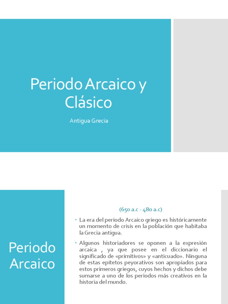 Periodo Arcaico y Clásico | PDF | Antigua Grecia | Escultura