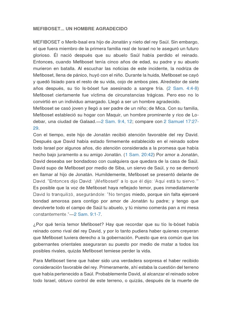MEFIBOSET | PDF | David | Saulo