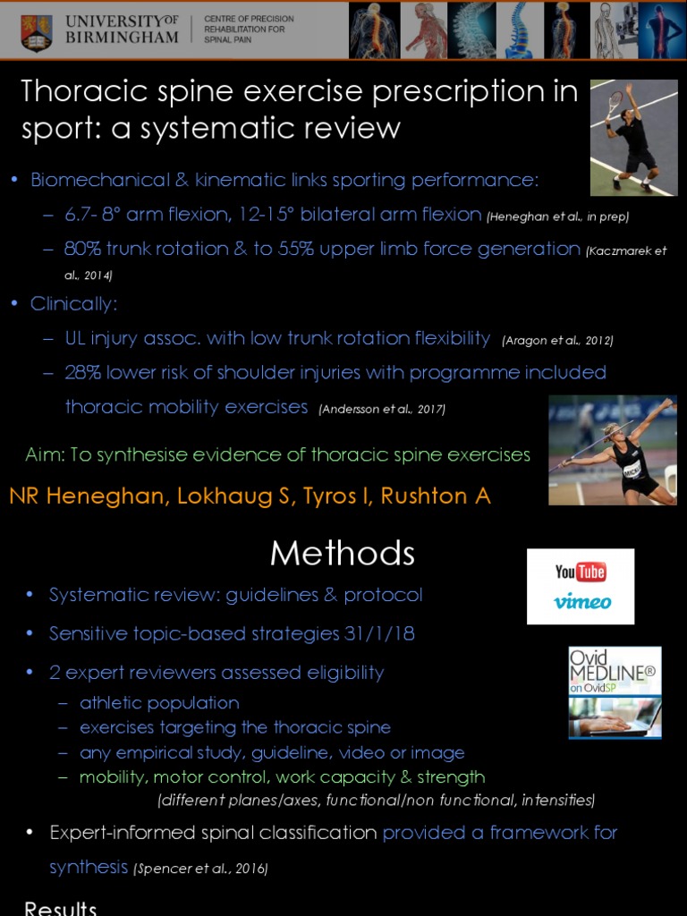 Thoracic Spine Exercise Review in Sports | PDF | Anatomical Terms Of ...