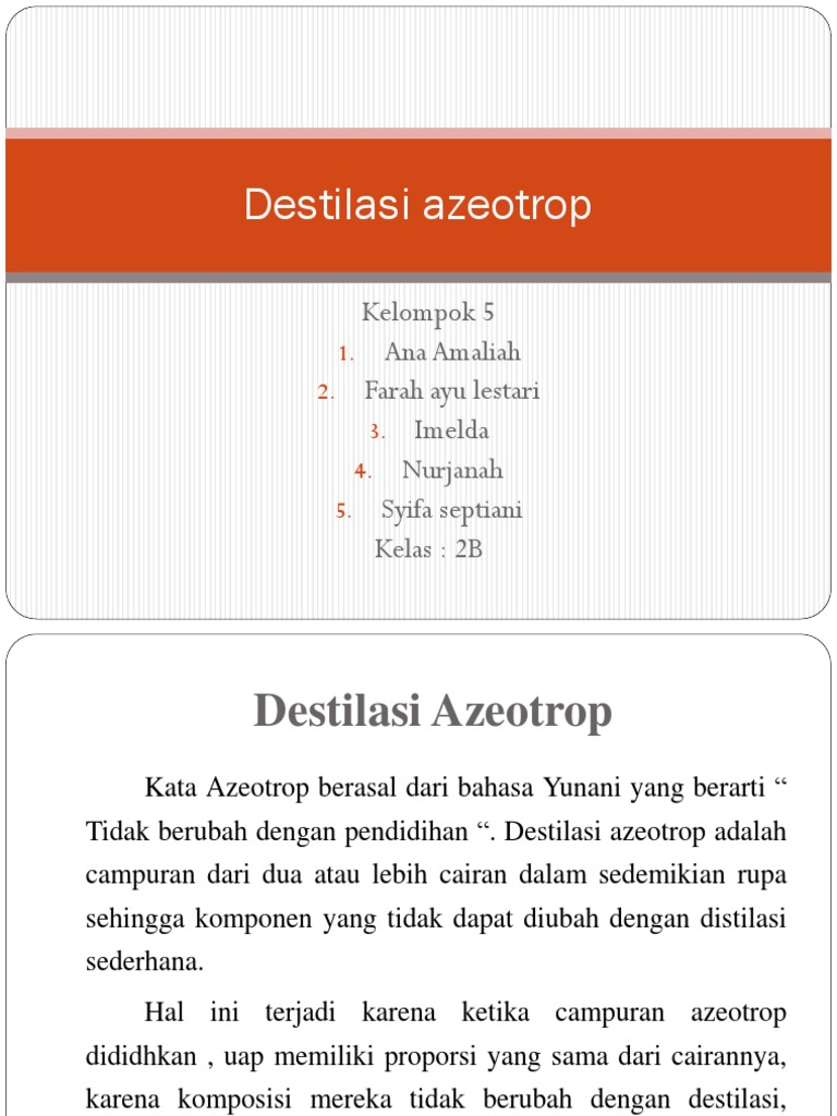 Destilasi - Azeotrop 1 1 | PDF