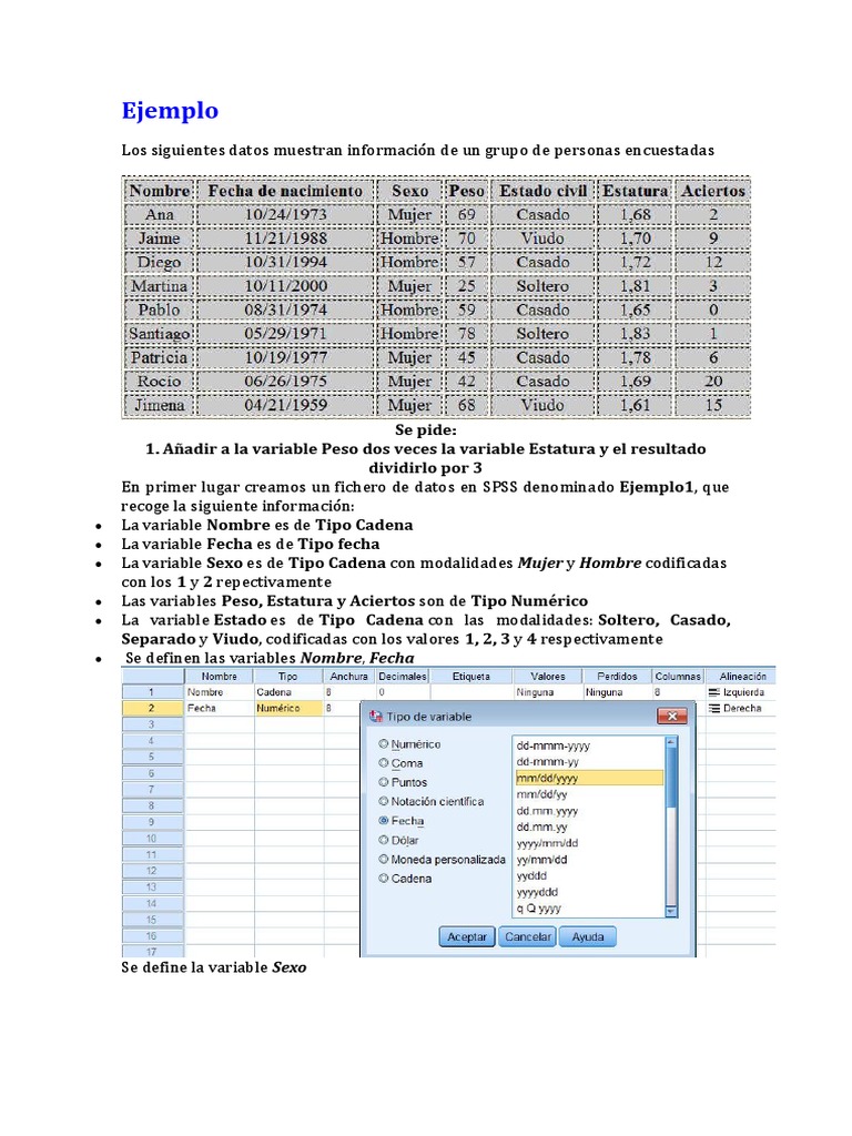 Ejemplo SPSS | PDF | Spss | Java (lenguaje de programación)