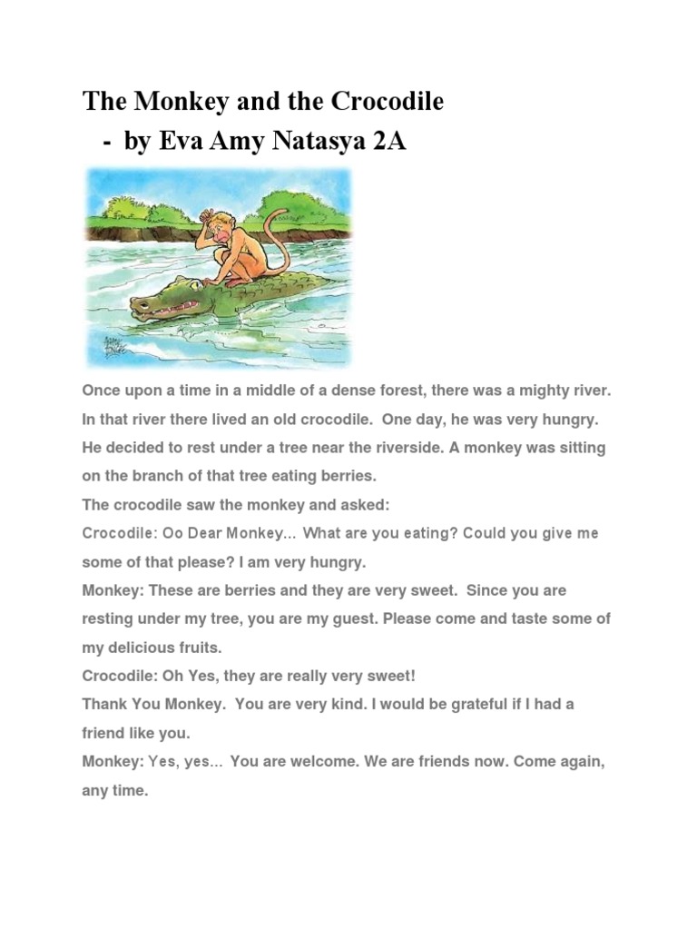 The Monkey and The Crocodile Script | PDF | Home & Garden