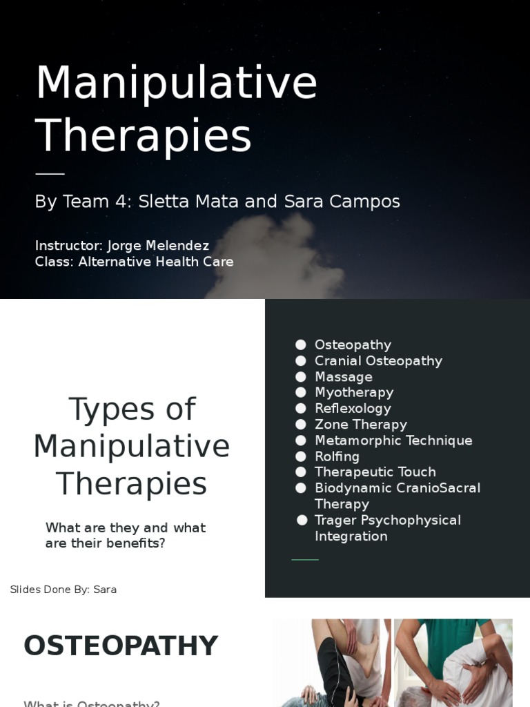 Manipulative Therapies | PDF | Massage | Naturopathy