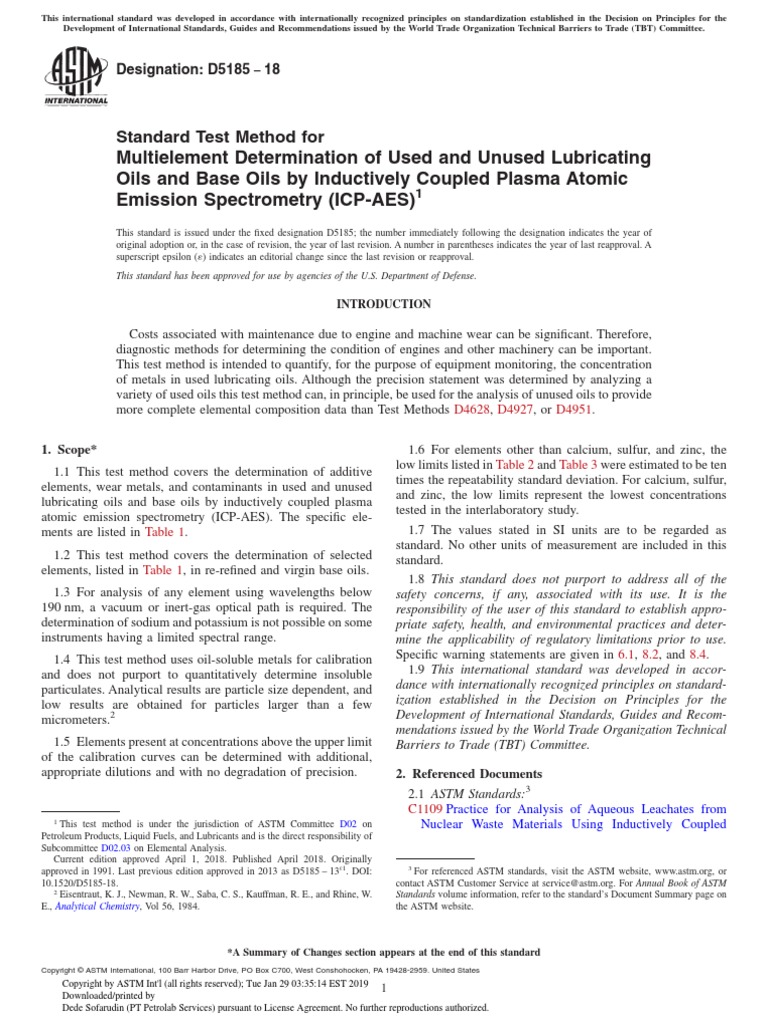 ASTM D5185-18-ICP-L-Bpn (29-01-2019) | PDF | Bearing (Mechanical ...
