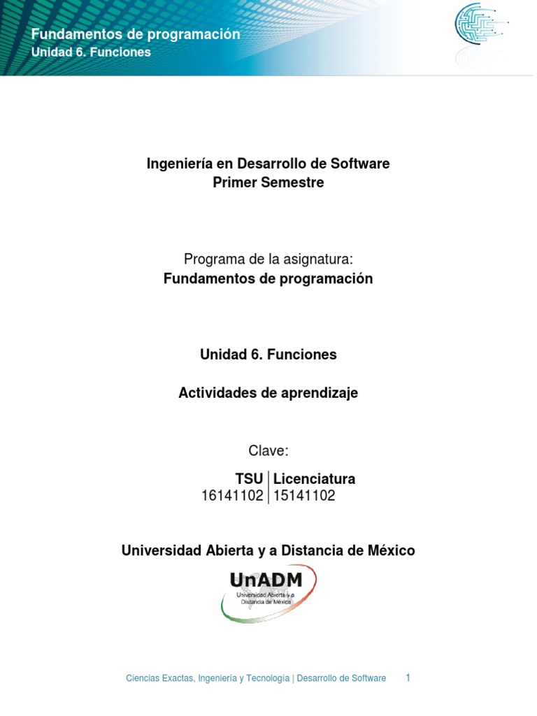 Unidad 6 Actividades de Aprendizaje DFPR | Descargar gratis PDF ...