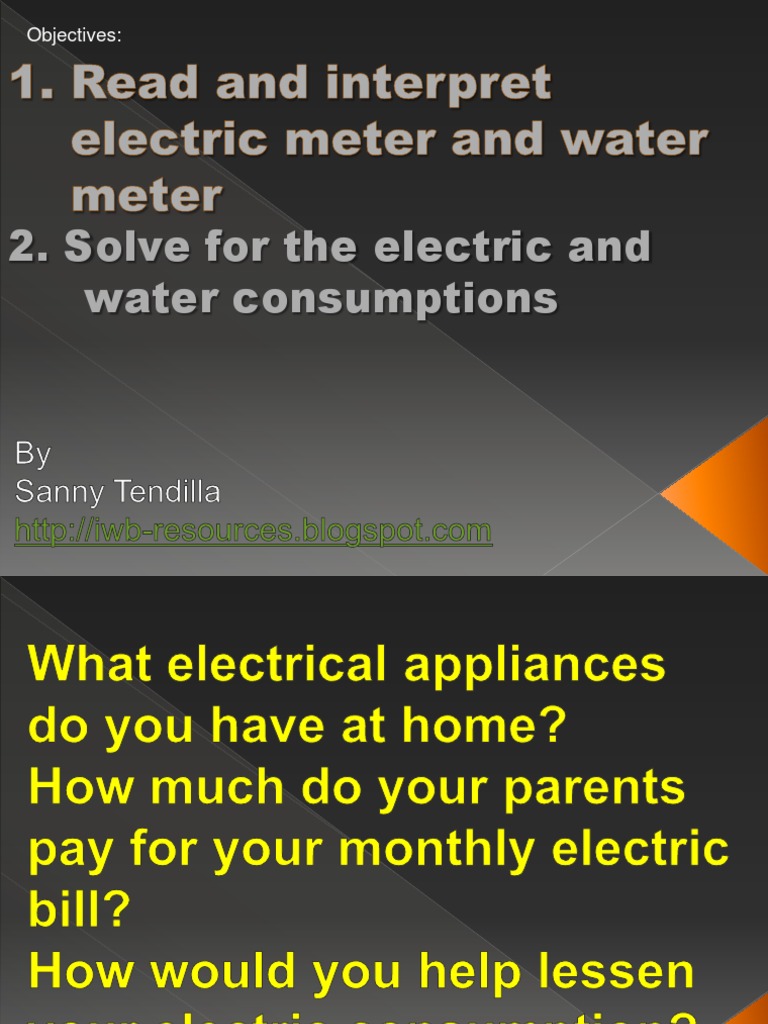 Read and Interpret Electric Meter | PDF | Litre | Water And Politics