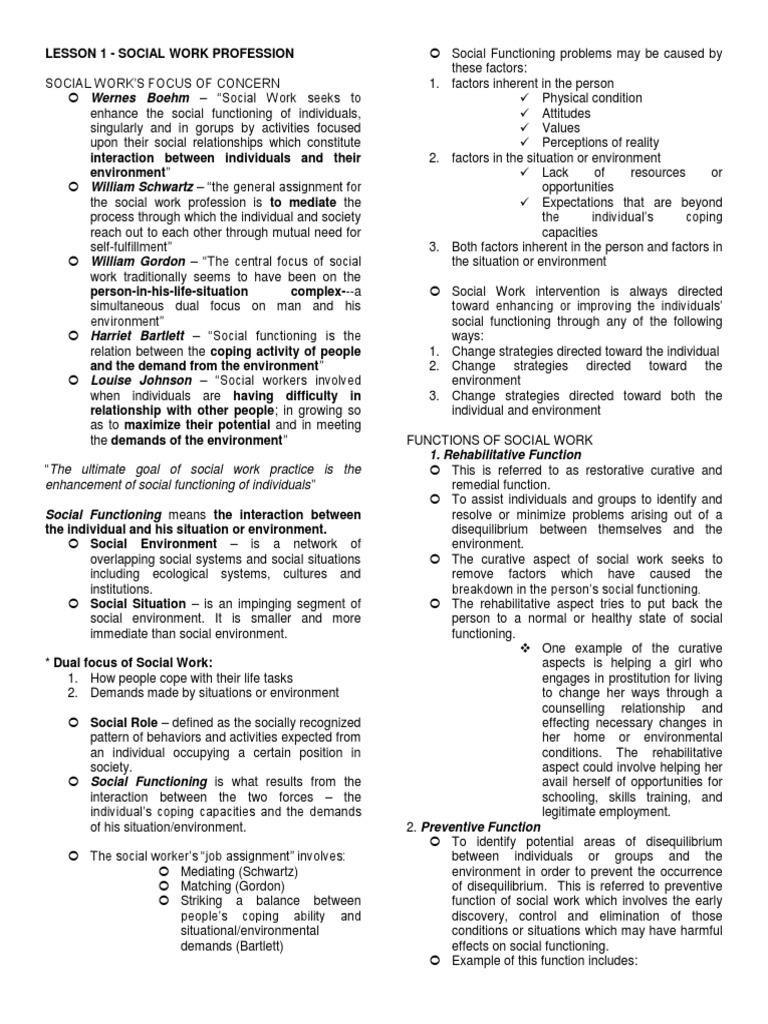 Lesson 1 Module | Download Free PDF | Profession | Social Work