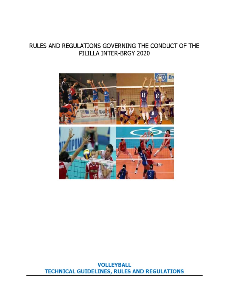 PILILLA INTER-BARANGAY.-TECH.-RULES - Docx-202o | PDF | Volleyball ...