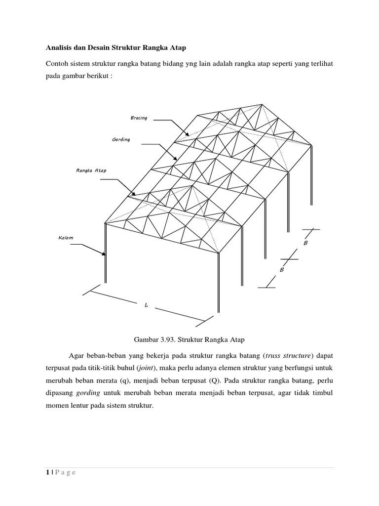 Analisis Dan Desain Struktur Rangka Atap | PDF