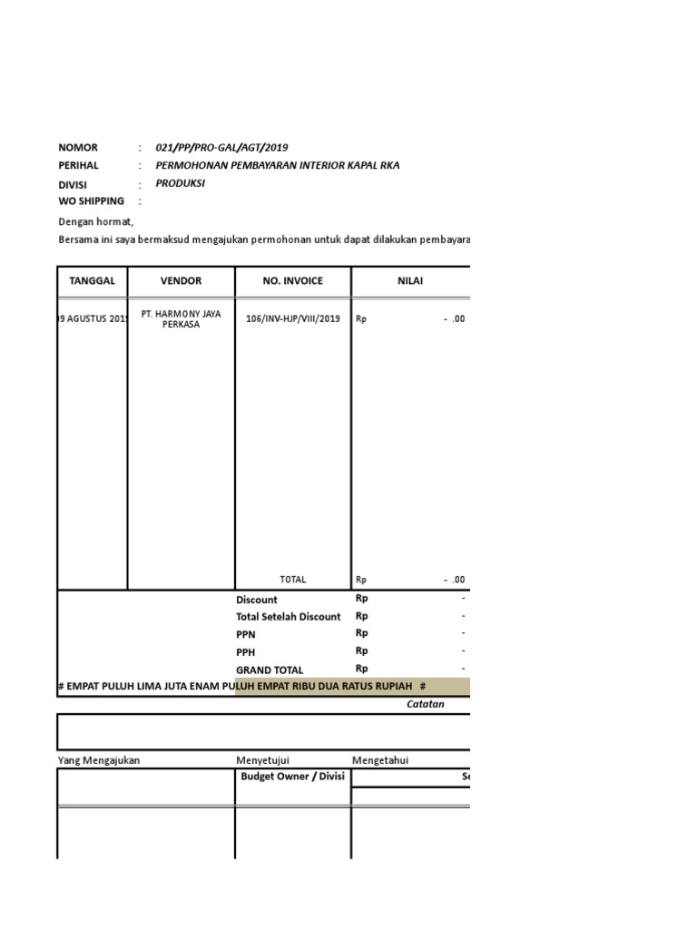 Form Pembayaran | PDF