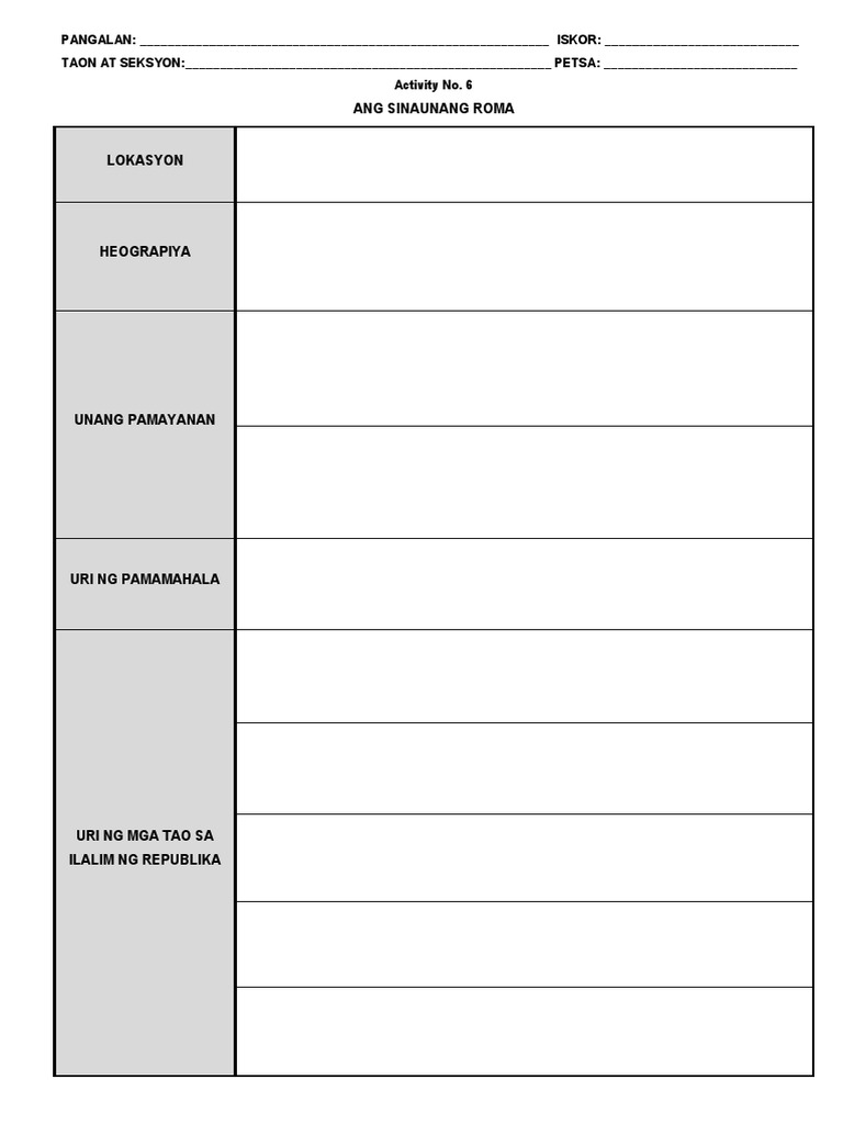 Activity Sheets Grade 8 | PDF