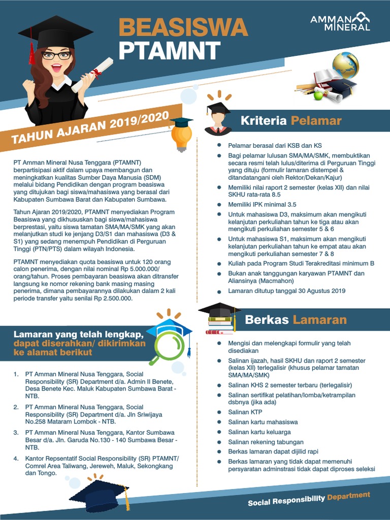 Brosur Beasiswa PTAMNT PDF | PDF