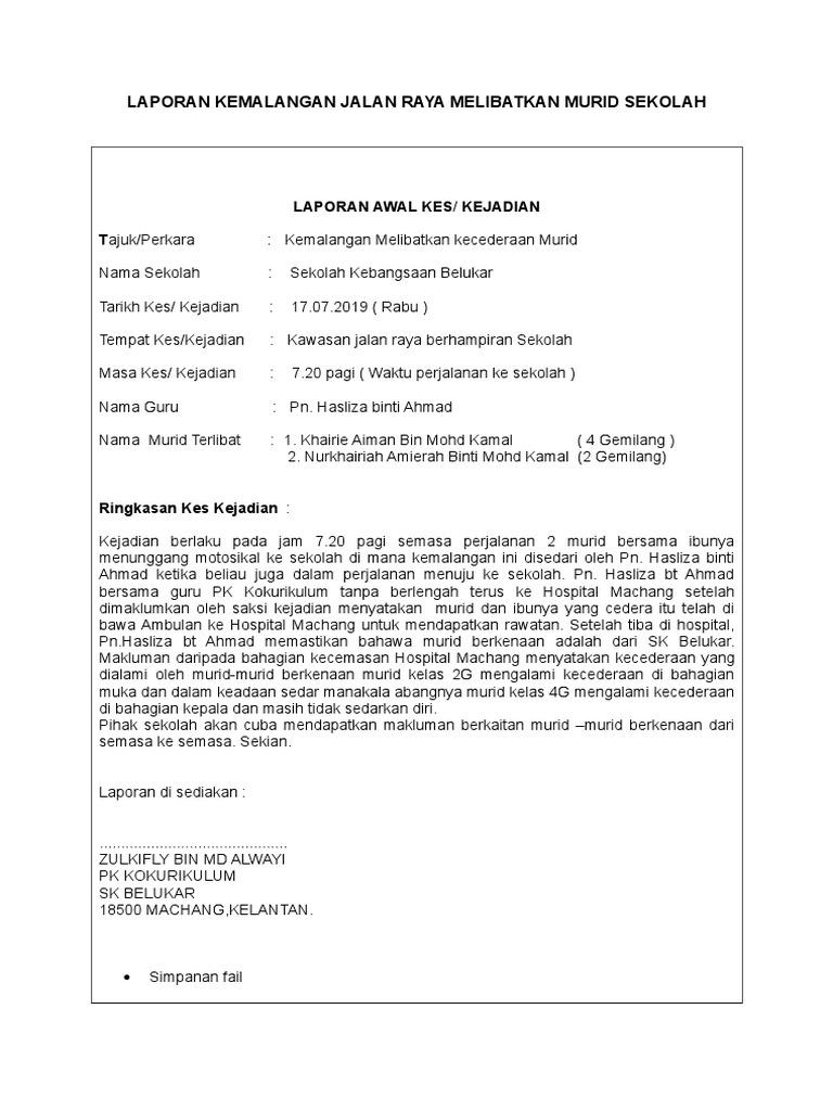 Contoh Borang Laporan Kemalangan Di Tempat Kerja Form - vrogue.co Contoh Borang Laporan Kemalangan Di Tempat Kerja Form - vrogue.co