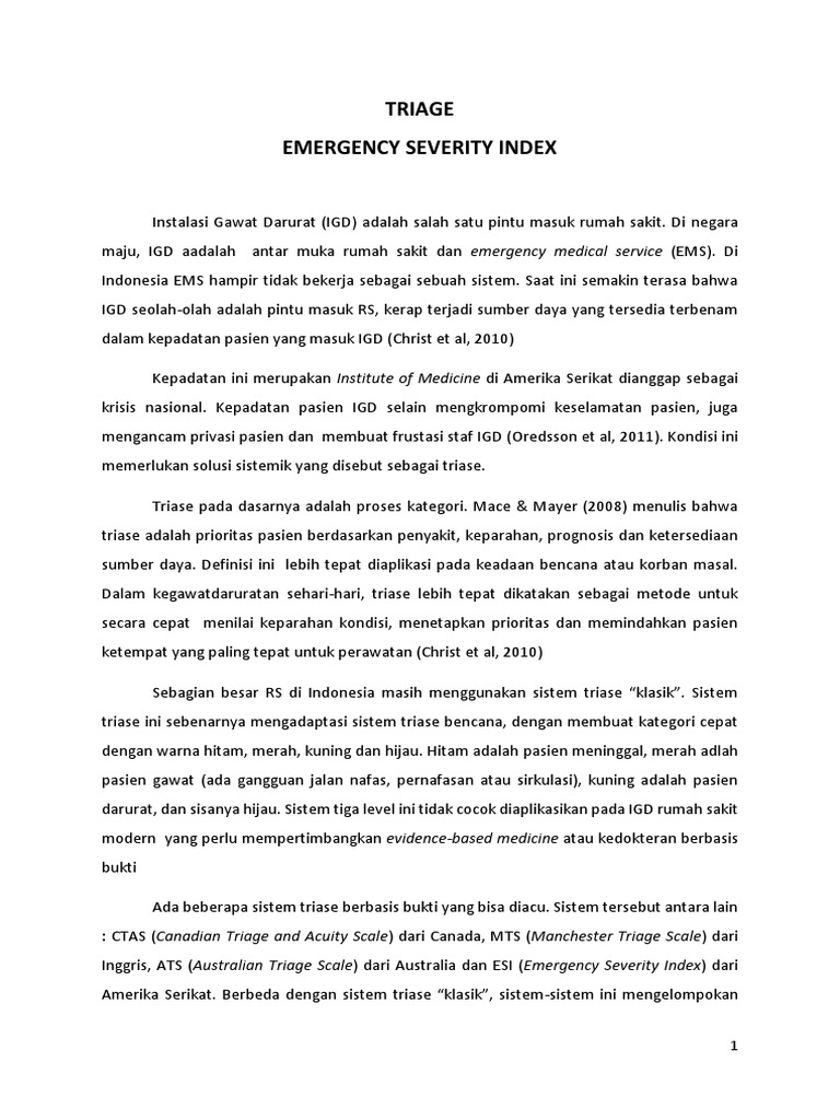 Triage Esi | PDF