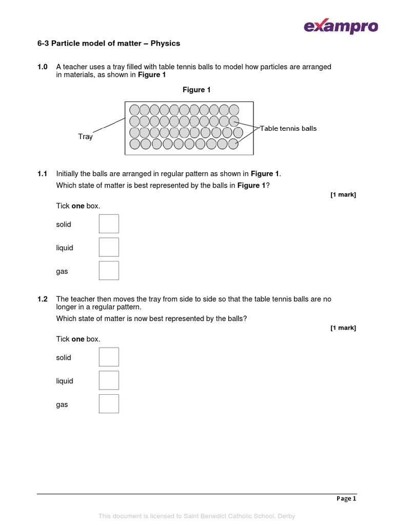 Particle Model of Matter in Physics | PDF | Gases | Temperature