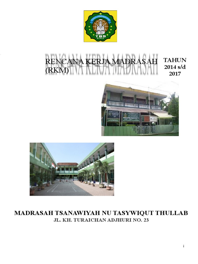 RENCANA KERJA MADRASAH (RKM) MTs TBS KUDUS | PDF