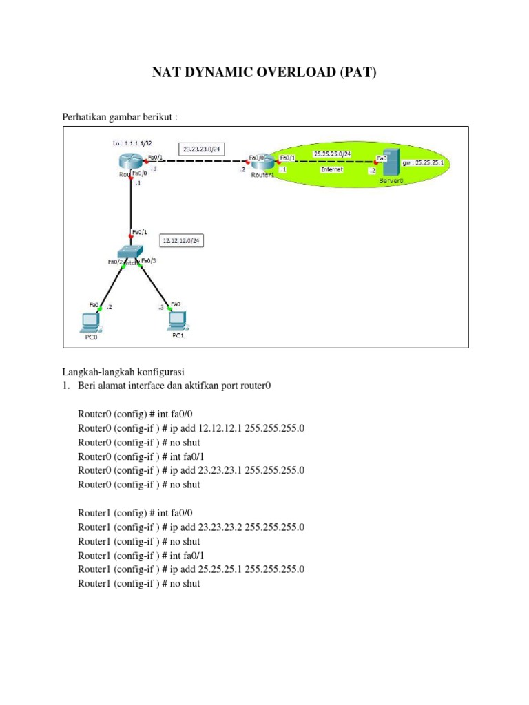 NAT Dynamic Overload With Exit Interface | PDF | Metode & Bahan Ajar | Komputer