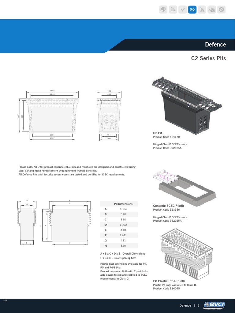 c2 Pit Spec Sheet | PDF | Building Technology | Architectural Elements