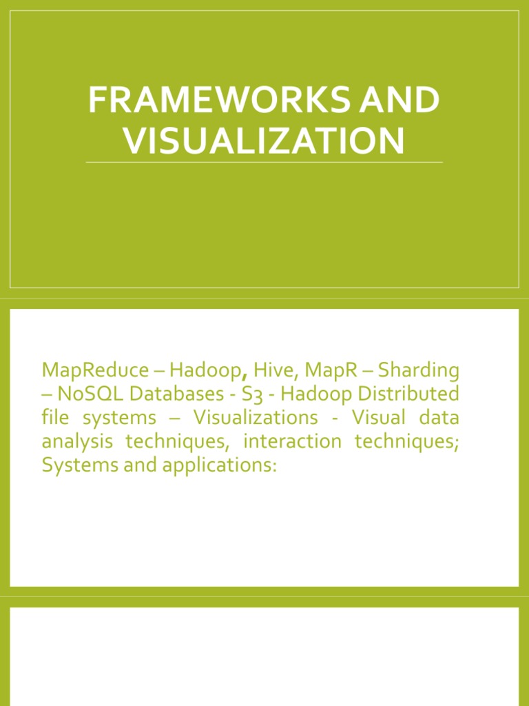 Unit V FRAMEWORKS AND VISUALIZATION | PDF | Apache Hadoop | Map Reduce