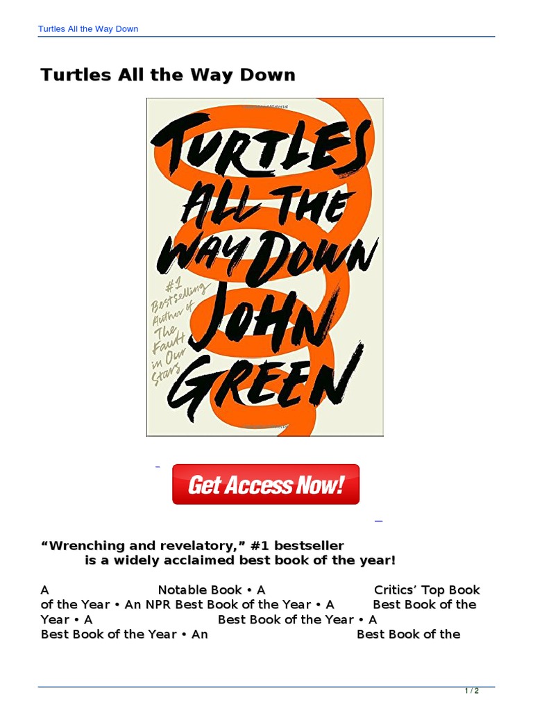 Turtles All The Way Down | PDF | Books