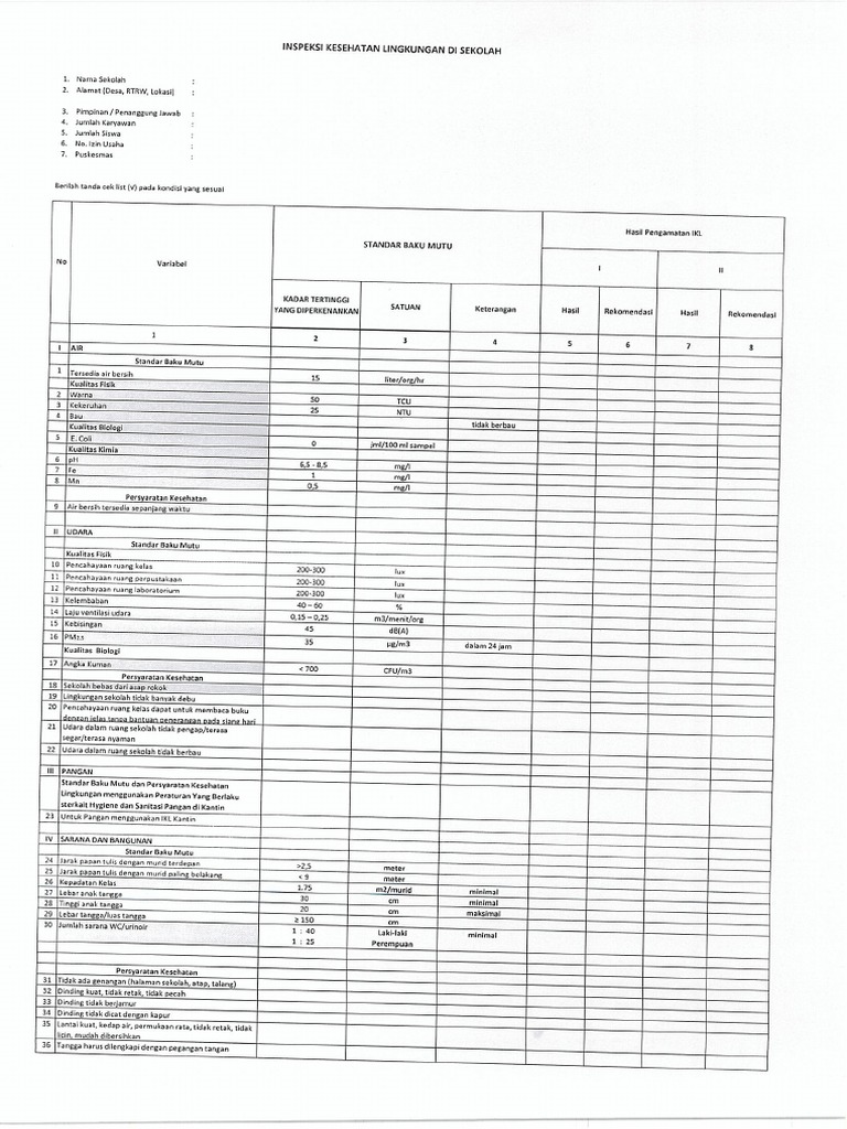 Form IKL Sekolah PDF | PDF