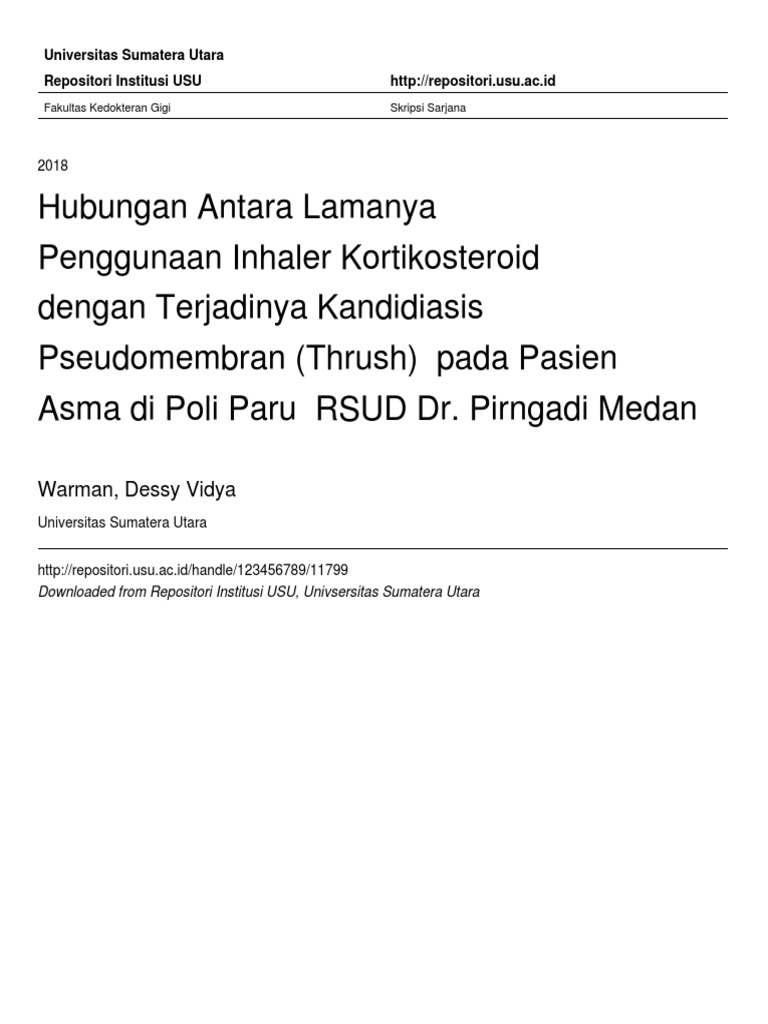 Inhaler Kortikosteroid dan Thrush pada Asma | PDF | Pengembangan Diri
