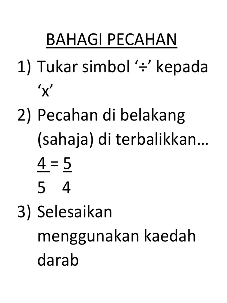 Bahagi Pecahan | PDF