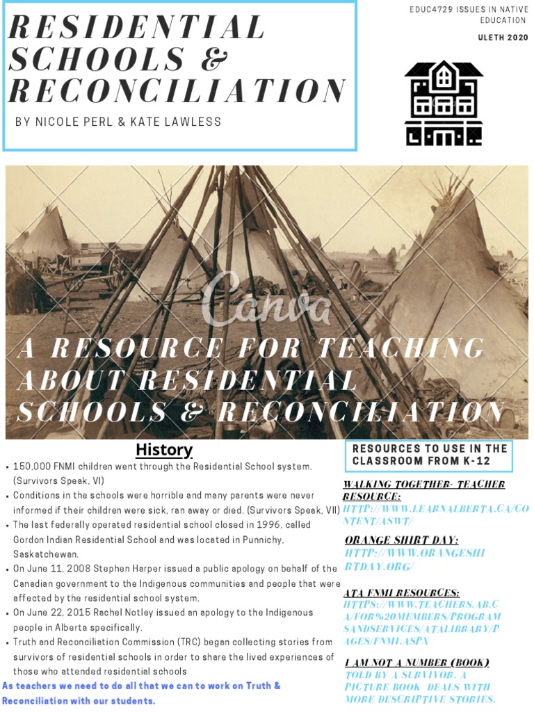 Residential Schools Reconciliation Info Graphic Resources | PDF ...